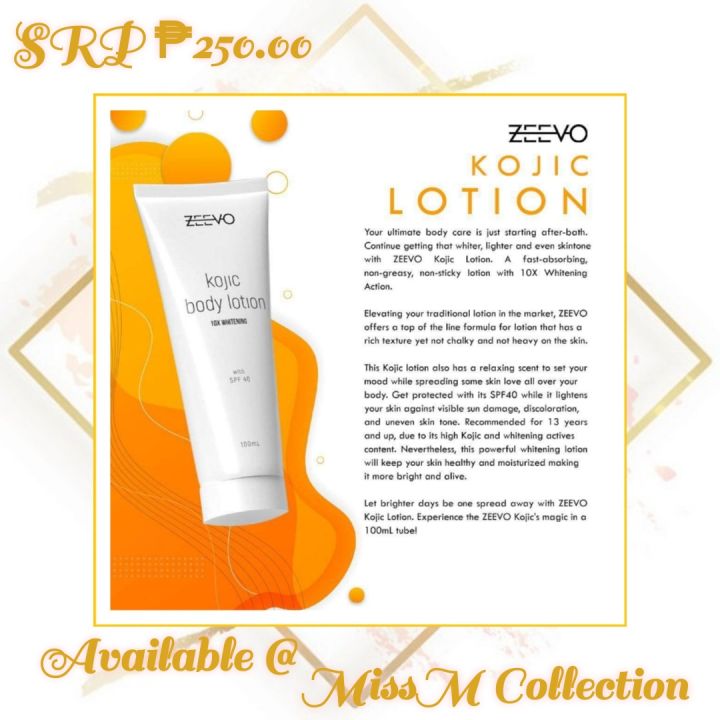 ZEEVO Kojic Lotion | Lazada PH