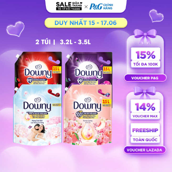 Combo 2 Nước Xả Vải DOWNY Hương Nước Hoa Cao Cấp Đam Mê/ Huyền Bí/ Tinh ...