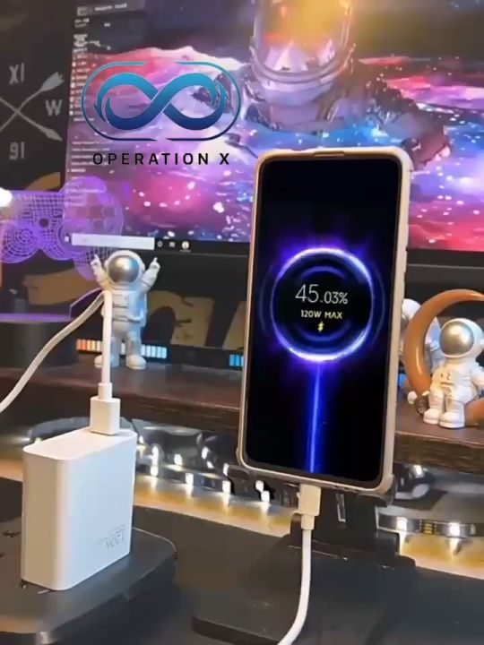 Original OPERATION X 120W Charger Poco 33W Charger Type C Fast Quick ...