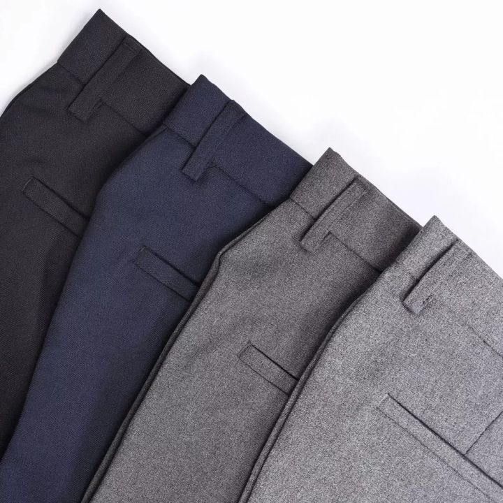 CELANA BAHAN | KERJA | FORMAL | KANTOR | PANJANG | HITAM | DASAR PRIA SLIMFIT | Lazada Indonesia