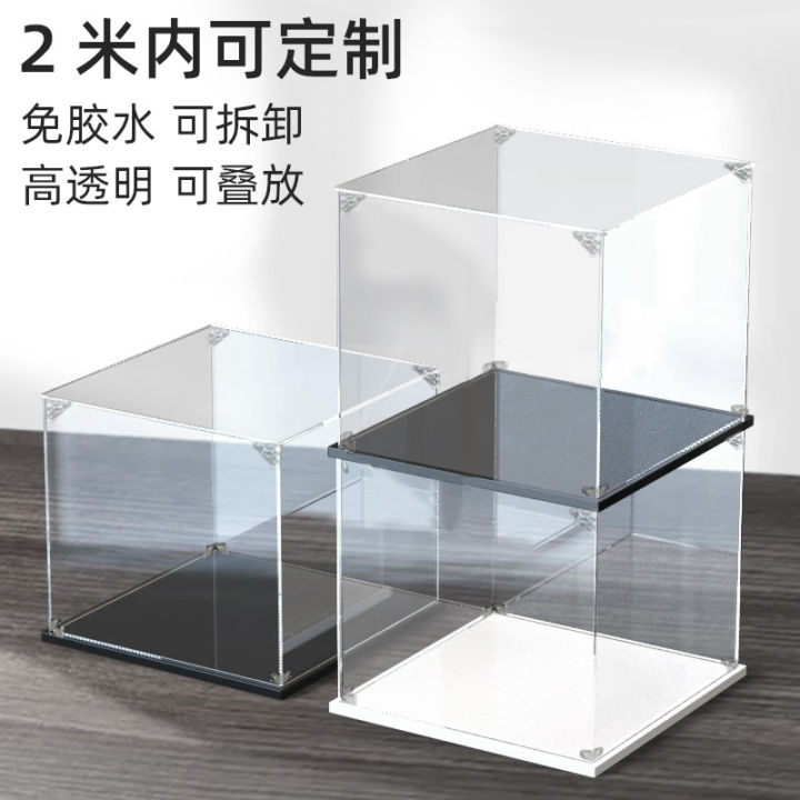 Acrylic Display Box Dust Cover Model Toy Storage Case Clay Work Glass ...