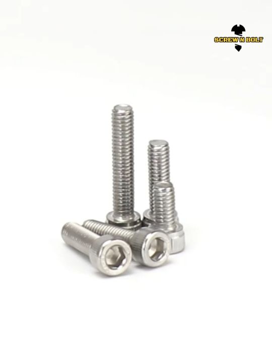 น็อต สกรู หัวจม สแตนเลส 304 เกลียวมิล ตลอด หยาบ M12 / Hex Socket Head ...