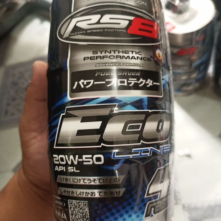 Rs8 eco line 1liter 20w-50 Taiwan Speed Factory | Lazada PH