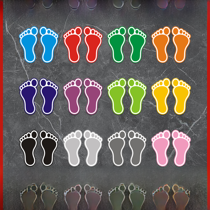 Stylish Customized Footprints Floor Vision School Stairs Shopping Mall ...