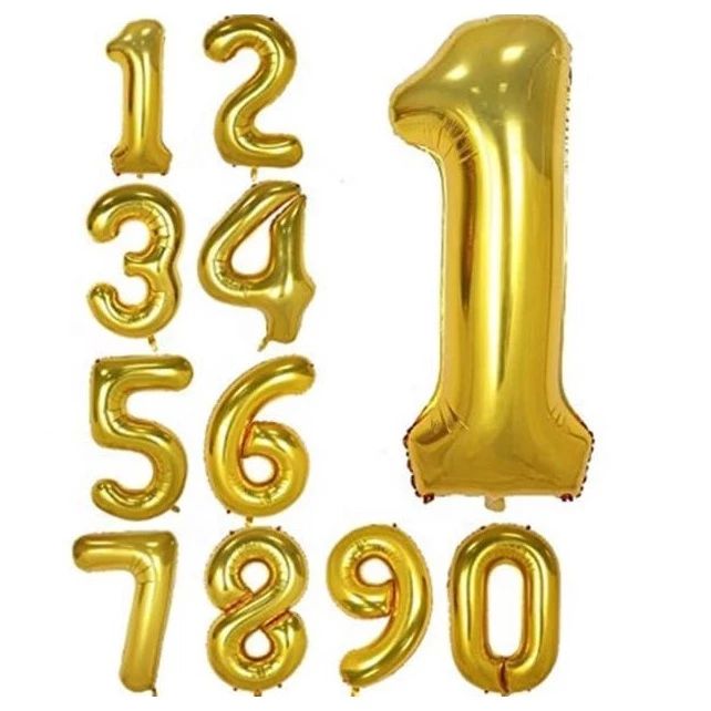 balon angka gold 40 cm | Lazada Indonesia