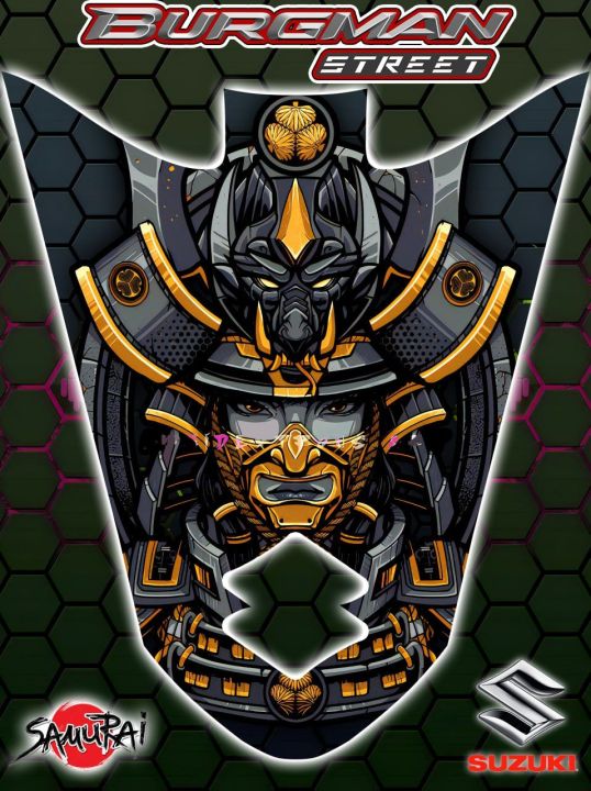 Samurai Girl front sticker for Suzuki Burgman 125 | Lazada PH