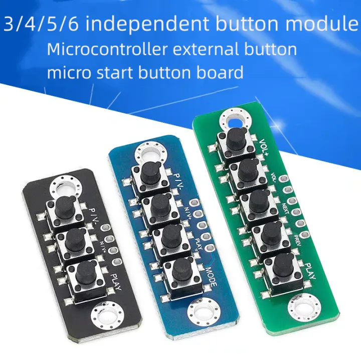 2/3/4/5/6 independent button module microcontroller external button micro switch button board ...