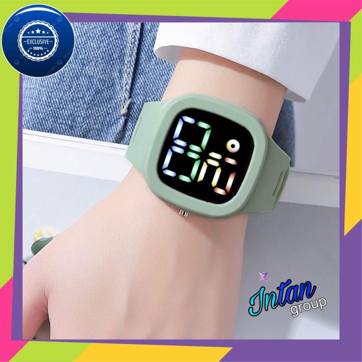 ING Jam Tangan Digital Wanita Pria Tahan Air Fashion Watch LED Tampilan ...