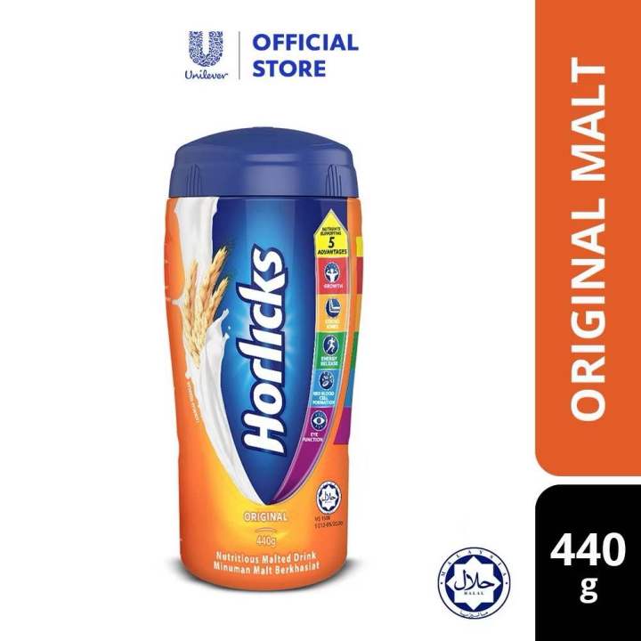 Horlicks Original Nutritious Malted Drink Jar (440g) | Lazada