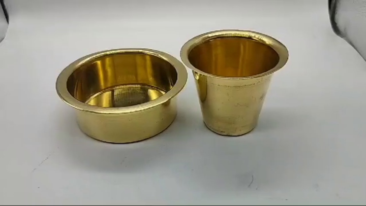 Traditional Brass Davara Tumbler Set/South Indian Coffee Glass Tumbler ...