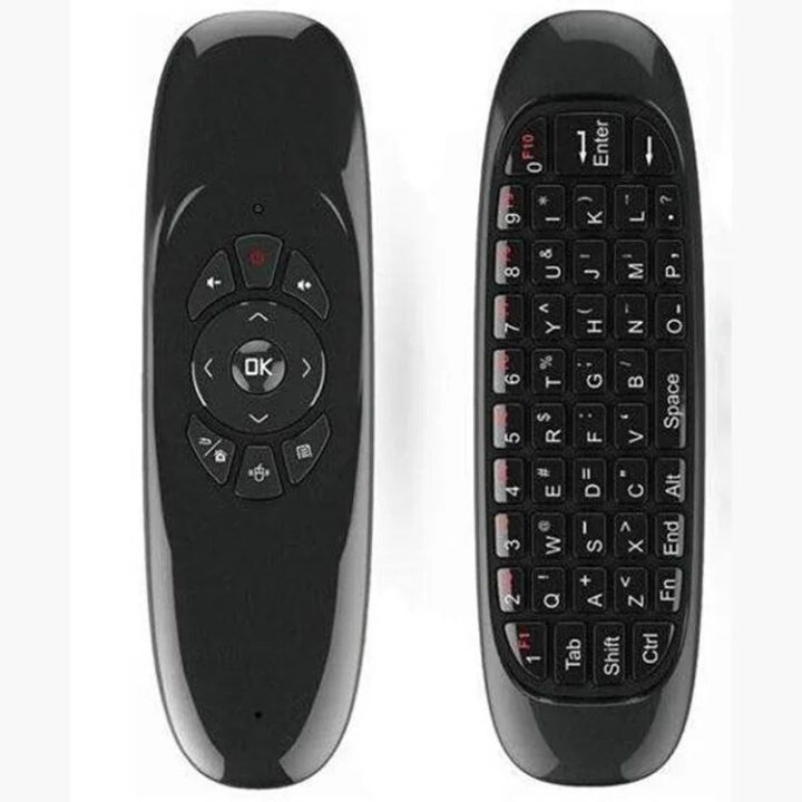 C120 Voice Control Wireless Keyboard 2 4g Fly Mouse Dual Sided Remote