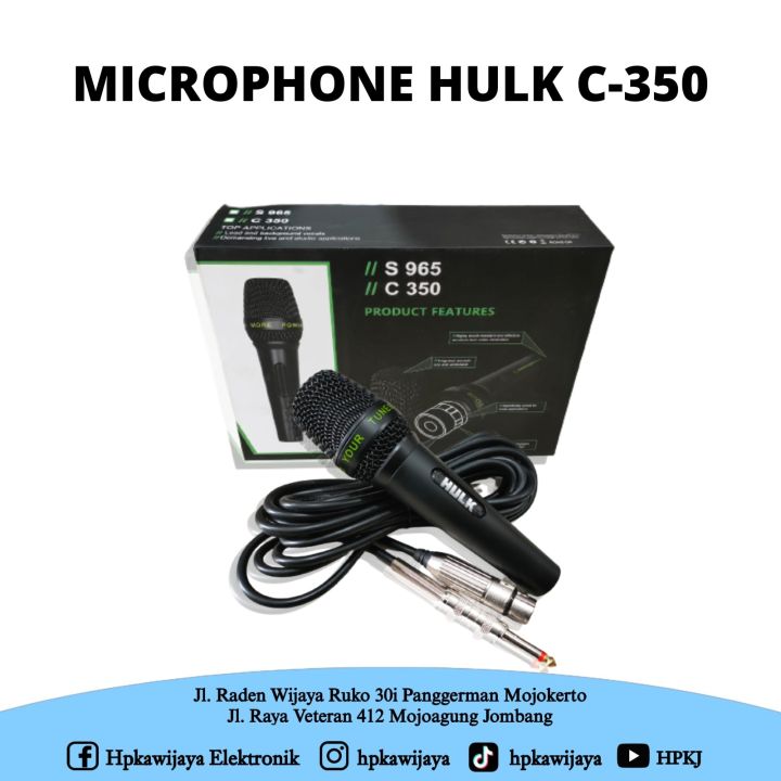 MICROPHONE HULK C-350 microphone hulk c-350 | Lazada Indonesia