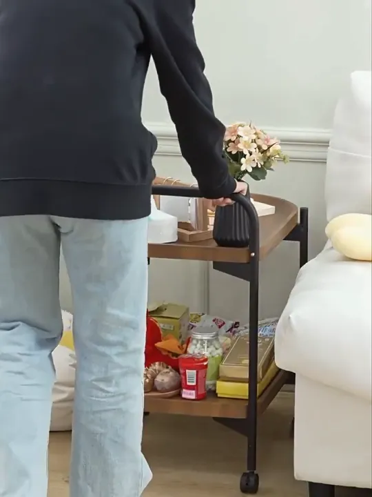 【SG Seller】Movable Bedside Table Coffee Trolley Table Living Room Table ...