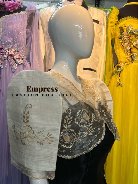 Bolero Filipiniana “Beige” W/ Embroidery Design | Lazada PH