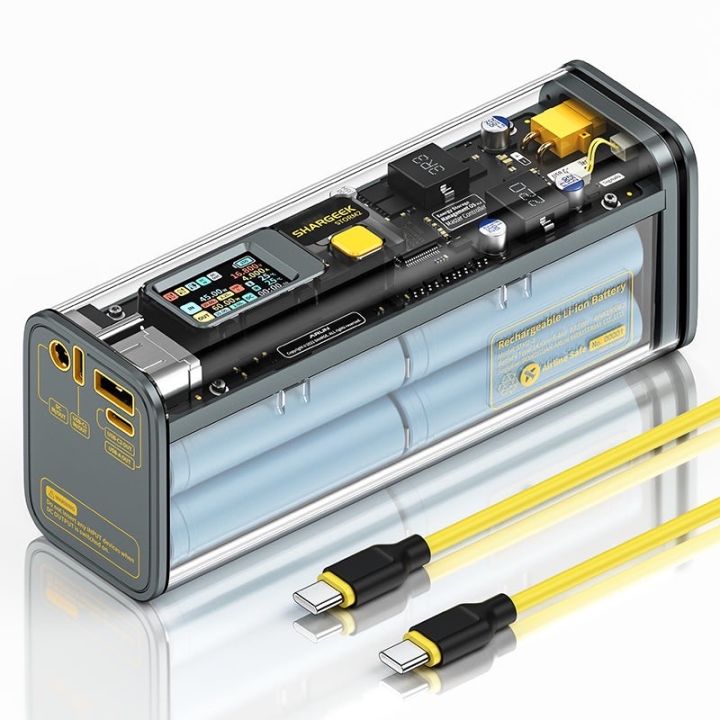 Pin sạc dự phòng trong suốt SHARGE STORM 2 liquid 25600mah hỗ trợ 100w ...