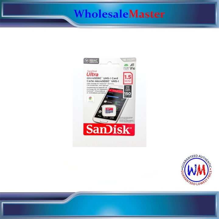 SanDisk 1.5TB Ultra microSDXC UHS-I Memory Card with Adapter - Up to 150MB/s, C10, U1, Full HD ...