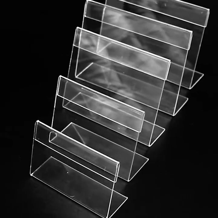 10/20 pcs 60*40cm Acrylic Clear Plastic Desk Sign Label Stand L Shape ...