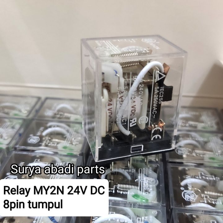 1 Buah RELAY ZN MY2N 24VOLT DC 8 PIN TUMPUL / RELAY MY2N DC 24V 8 KAKI ...