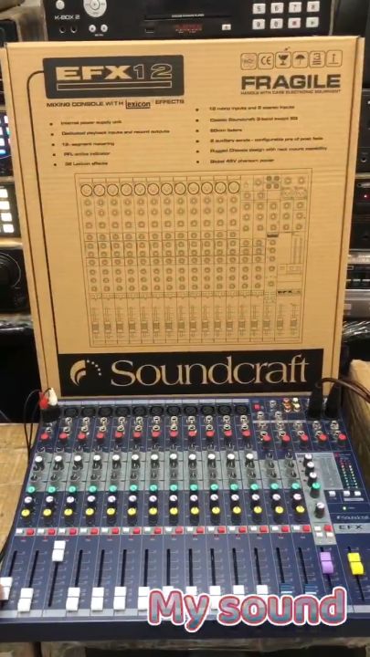 12 channel sound mixer Soundcraft EFX12 with a built-in 24-bit, digital ...