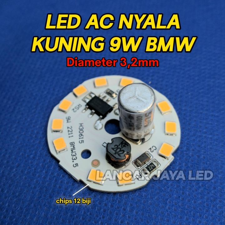 PCB LED AC Nyala Kuning 9 Watt BMW | Lazada Indonesia