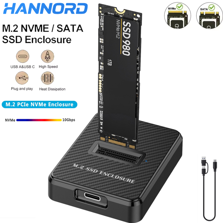 NVMe/SATA M.2 Duplicator Dual-Bay Offline Clone USB C to NVME/SATA ...