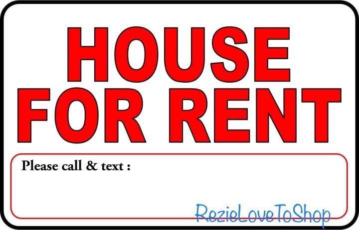 HOUSE FOR RENT RED PVC Wall Signage 7.8x11 inches | Lazada PH