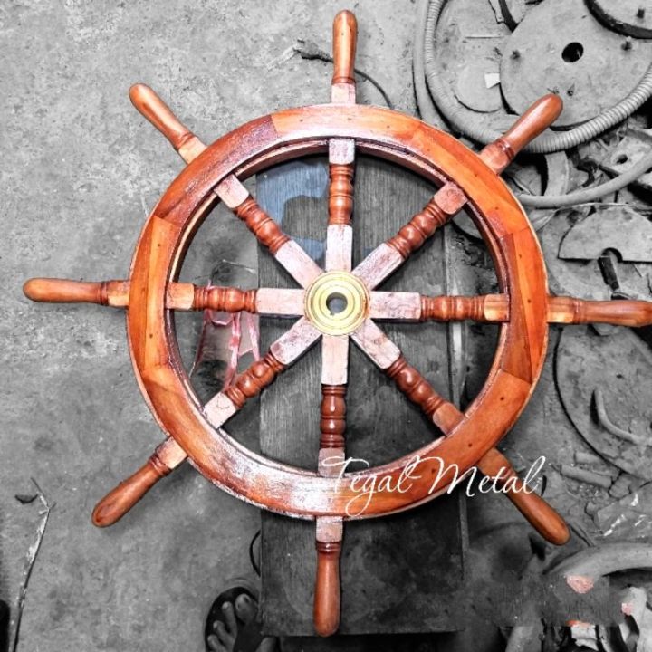 SETIR KAPAL KEMUDI PERAHU 26 Inch (Kayu Jati) | Lazada Indonesia