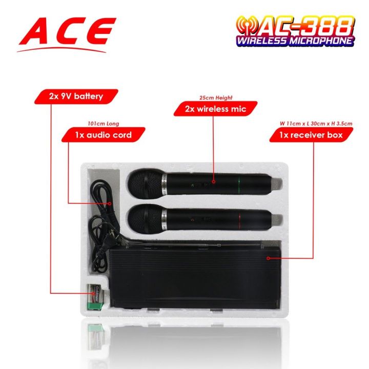 ACE Wireless Microphone AC-388 | Lazada PH