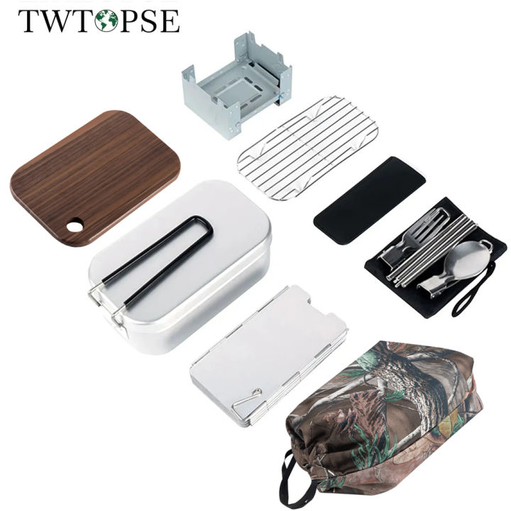TWTOPSE 1L Aluminum Lunch Box Set With Handle Tableware Storage Bag ...