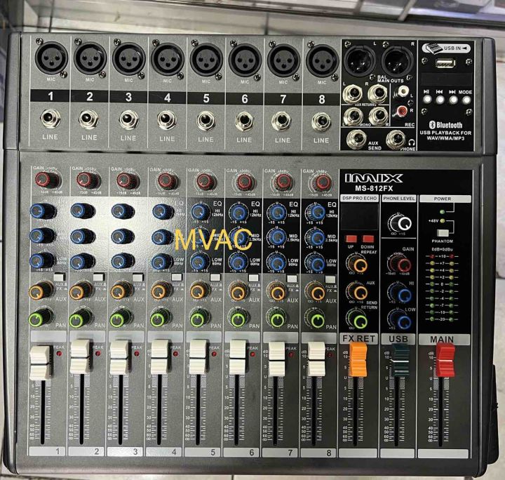 IMIX By Trident MS-812FX 8 Channels Ultra Slim Mixer | Lazada PH