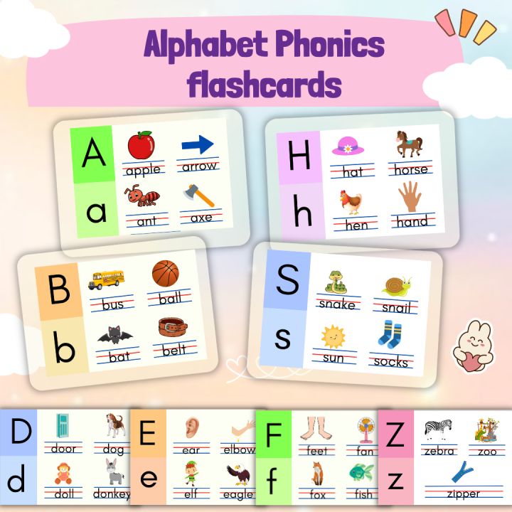 Jumbo Alphabet phonics laminated flashcards 5R | Lazada PH