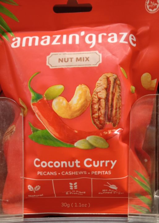 Amazin Graze Coconut Curry Nut Mix 30g | Lazada