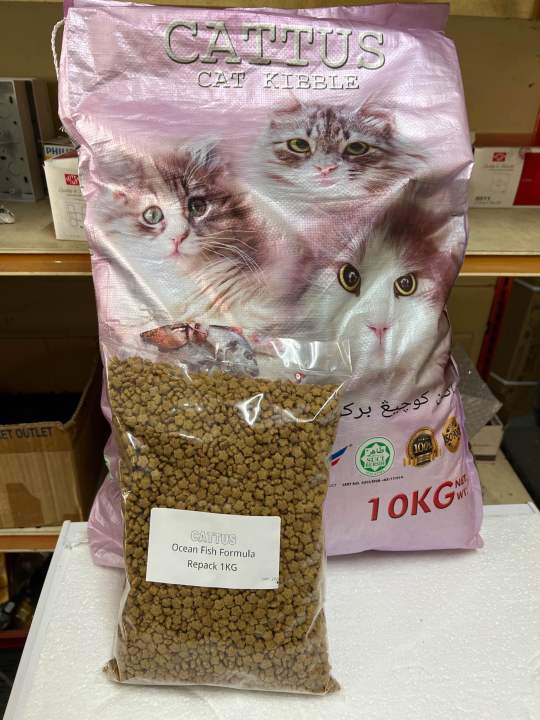 Cattus Premium Cat Food Ocean Fish Repack 1kg / Cattus Makanan Kucing ...