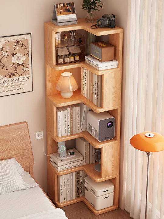 CHUJUN | Corner Bookshelf Storage Cabinet Multi-Layer Simple Bookshelf ...