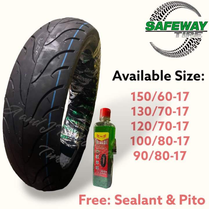 Safeway Tire Size 17" Tubeless Tire with Sealant & Pito | Lazada PH