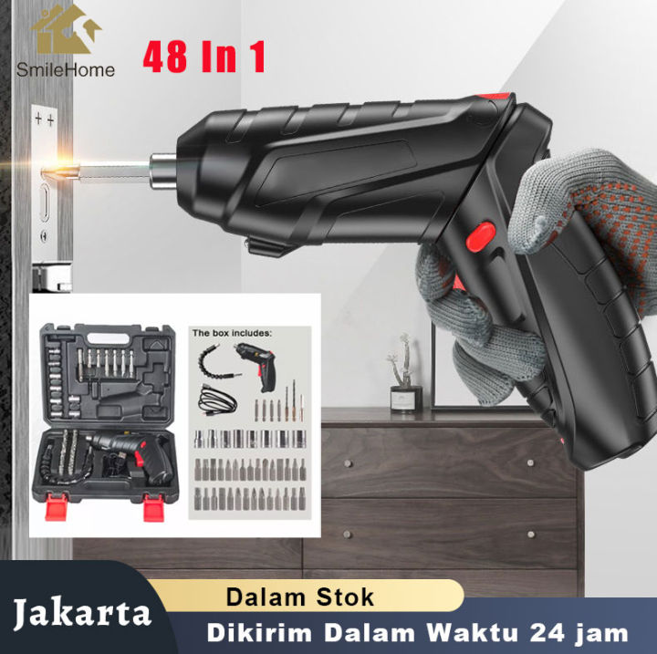 Mesin Cordless Screwdriver Cordless Mesin Bor Folding Li-ion Cordless ...