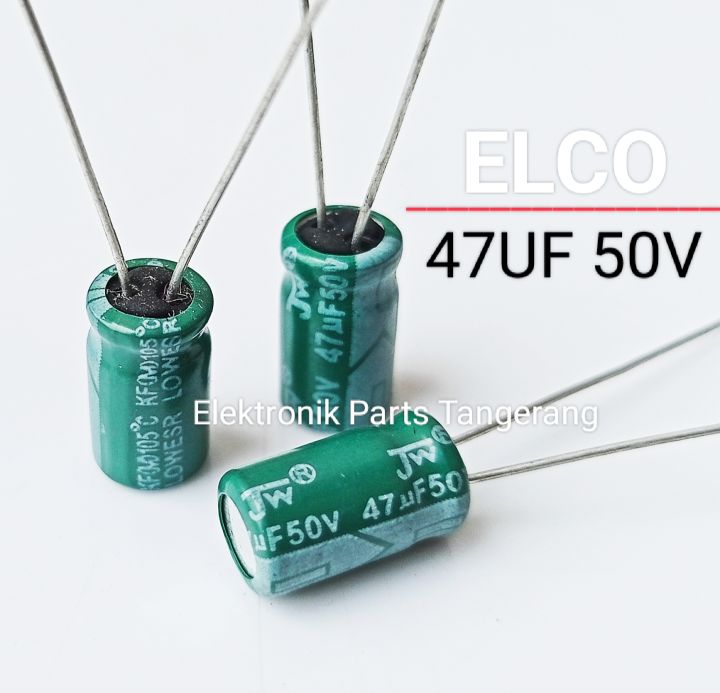 (10 Buah) KAPASITOR ELCO 47UF 50V CAPACITOR ELCO 47UF 50V KAPASITOR ELCO 50V 47UF ELCO 47UF ...