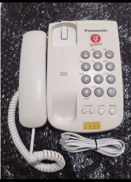Pesawat telepon panasonic KX-TS5MX-W singel second buat INDIHOME dan PABX | Lazada Indonesia