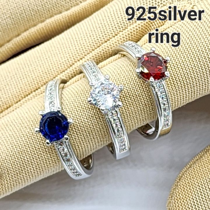 Ready stock**Original 925 silver with white gold plated ladies ring ...