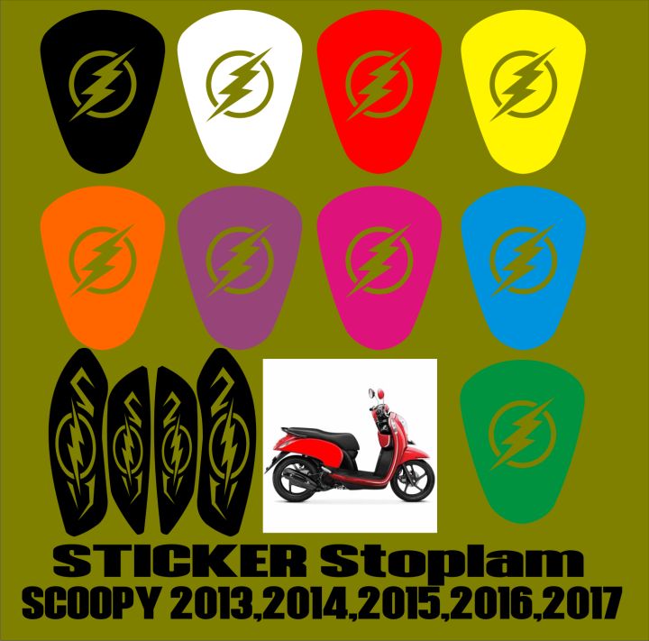 cutting sticker variasi sein dan stoplam motor scoopy lama | Lazada ...