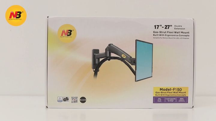 North Bayou NB, F150 Monitor Swivel Monitor Arm Wall Mount, VESA ...