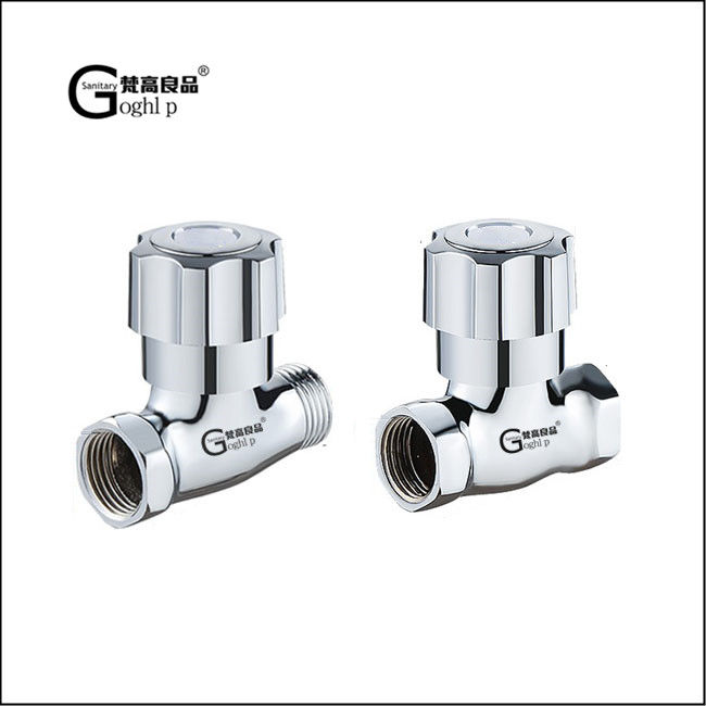 Full Copper Solar Water Valve Thread 4 Parts Straight through Triangle ...