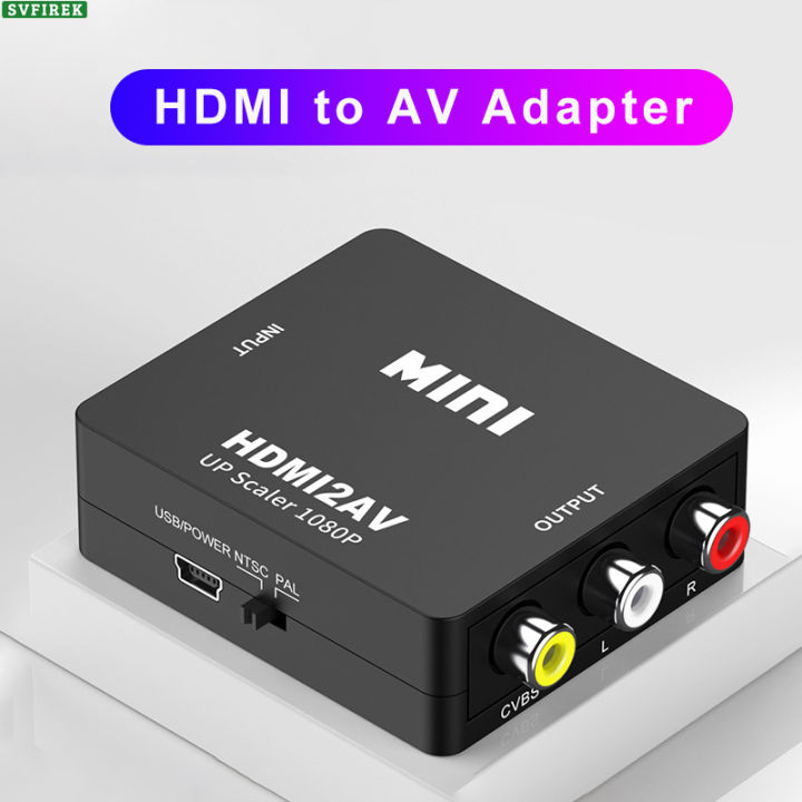 1080P HDMI to AV Adapter HDMI2AV Mini HD Video Converter HDMI to RCA AV ...