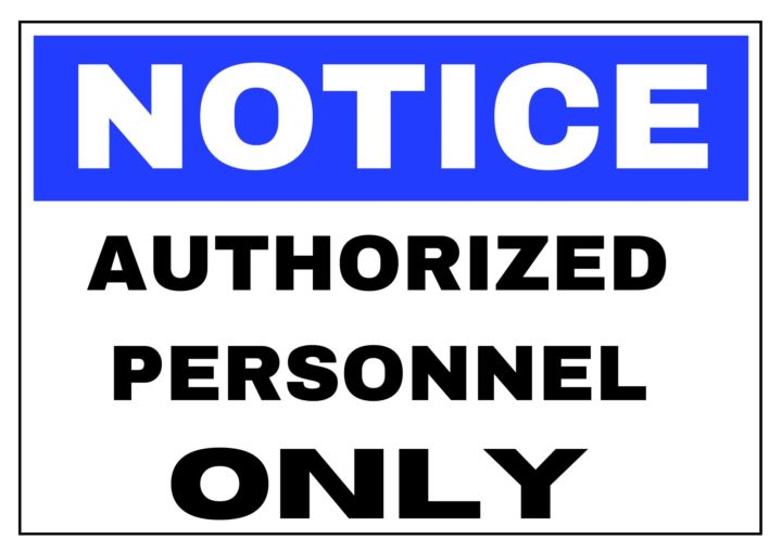 Notice Authorized Personnel Only A4 Size Signage Laminated | Lazada PH