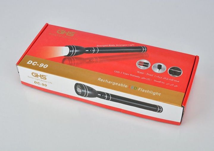 TORCH LIGHT JAPAN BRAND DC-90, GHS RECHARGEABLE FLASH TORCH LIGHT LONG ...