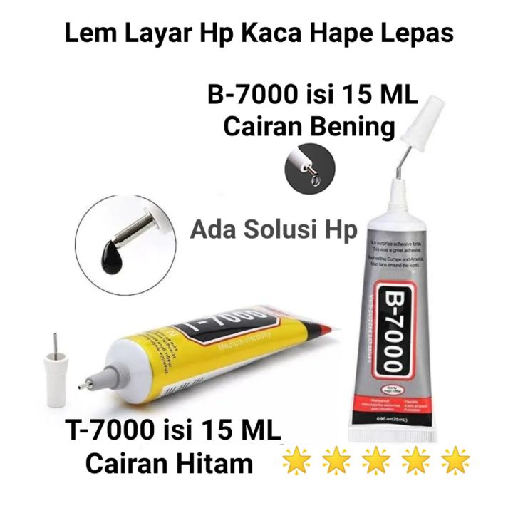 Lem Layar Hp Kaca Hape Lepas Pilihan Isi Cairan Hitam dan Bening ...