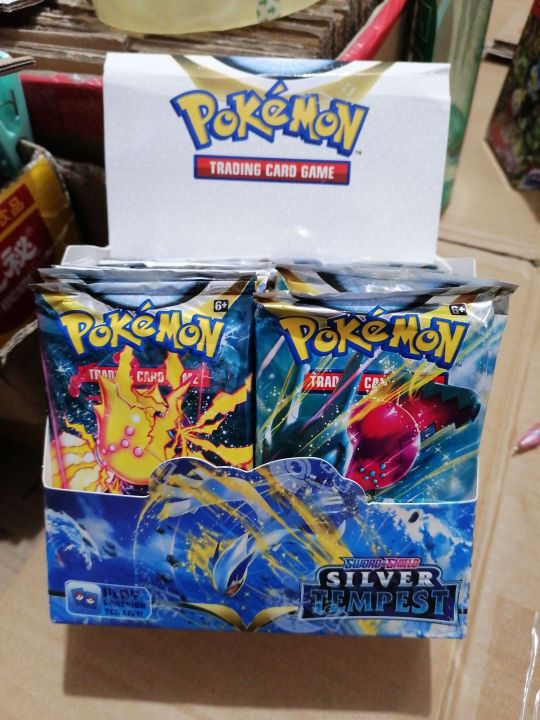 (36 pcs) Pokemon Trading Cards Game Pack and box Pogs Evolutions and ...