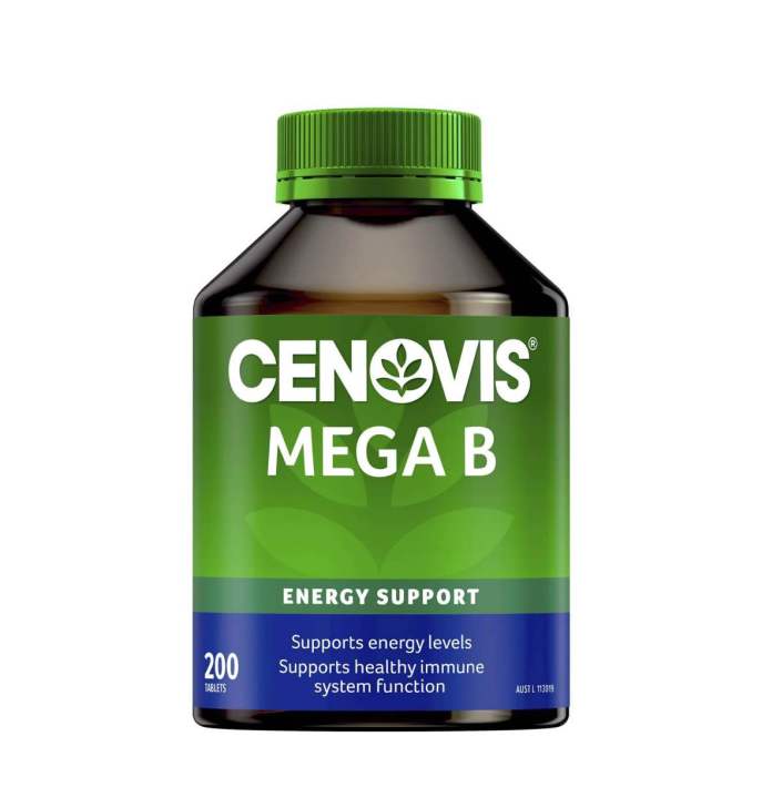 Cenovis Mega Vitamin B Tablets With B3 B6 B12 + Biotin For Energy 200 ...