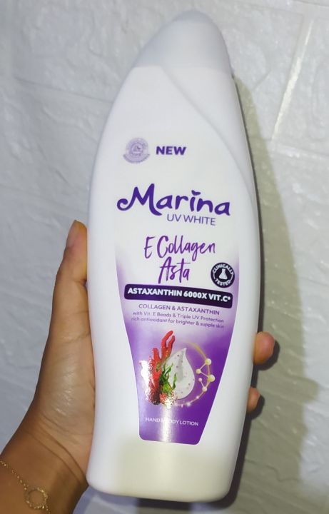 Marina UV White E-Collagen Asta 460 ml Hand body lotion | Lazada Indonesia