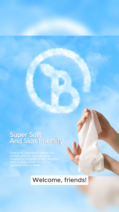 CozyBunny Velvet Soft 4-Ply Facial Tissues with Moisturizing Cream ...